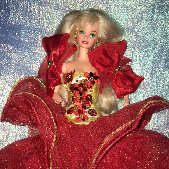 Barbie | Toys | 35 Vintage 993 Mattel Happy Holidays Barbie Poinsettia ...